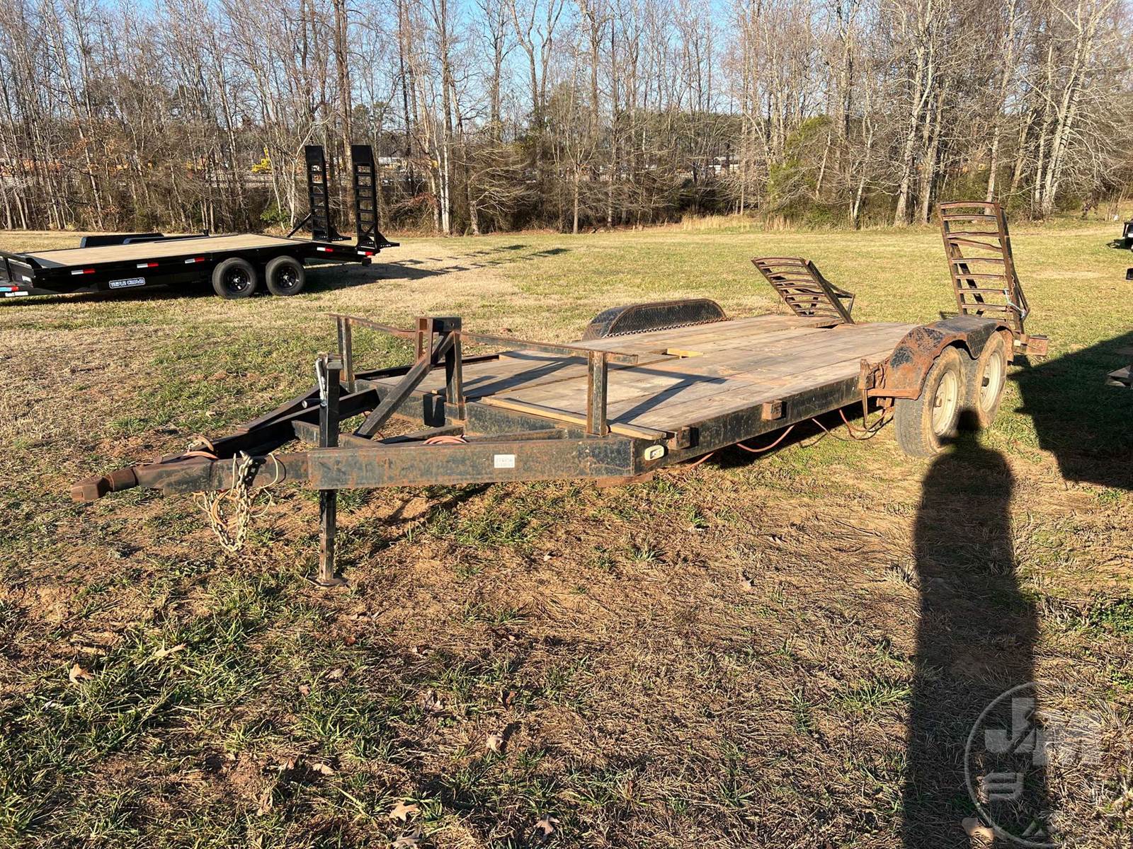 Car Hauler Trailer 7'X18', 2 Axle, 2', Rear Ramp, Wood Decking, Covered ...