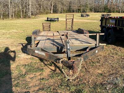 Car Hauler Trailer 7'X18', 2 Axle, 2', Rear Ramp, Wood Decking, Covered ...