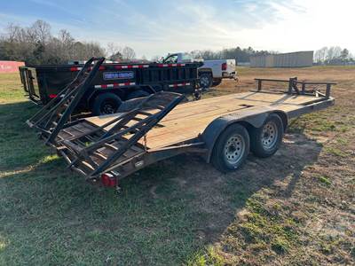 Car Hauler Trailer 7'X18', 2 Axle, 2', Rear Ramp, Wood Decking, Covered ...