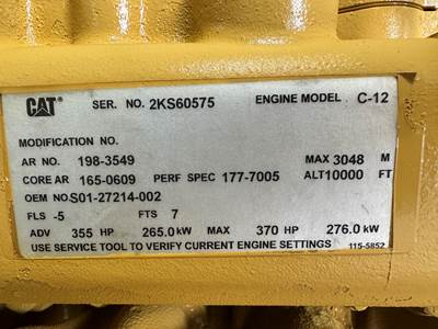 2000 Caterpillar C12 Engine 2KS For Sale | Scranton, PA | S0575EN ...