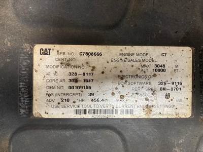 2008 Caterpillar C7 ACERT Diesel Engine - 210 HP For Sale | Canton, OH ...