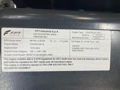 2021 FPT F3HFE615A CURSOR 13 Industrial Diesel Engine - 586 HP For Sale ...