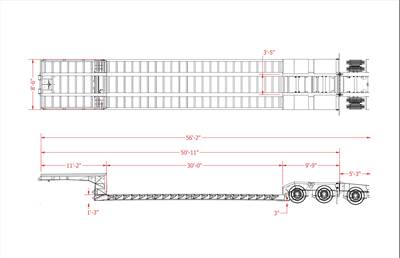 2026 TTSA Trailers 40 Ton Lowboy Trailer - 30ft Well, Tri-Axle ...