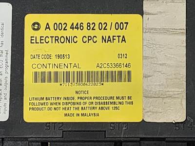 Freightliner Cascadia Body Control Module Part # A 002 446 82 02/007 ...