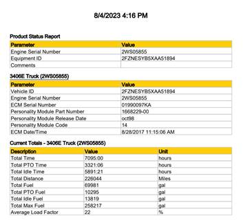 1999 Caterpillar 3406E Engine with Jake Brakes, 70-PIN (226,044 Miles ...
