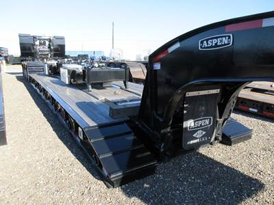 2023 Aspen 55/60 TON LOWBOY WITH HYDRAULIC FLIP AXLE Lowboy Trailer For ...