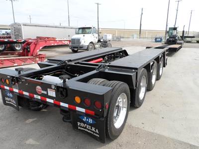 2024 Globe 55 TON EXTENDABLE W/ HYDRAULIC FLIP AXLE Lowboy Trailer For ...