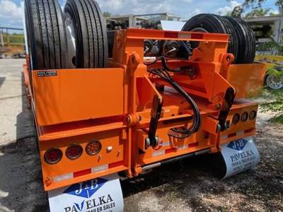 2024 Globe 55 TON EXTENDABLE W/ HYDRAULIC FLIP AXLE Lowboy Trailer For ...