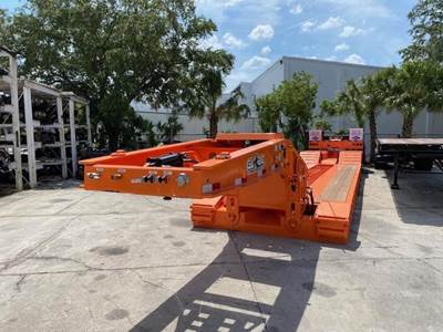 2024 Globe 55 TON EXTENDABLE W/ HYDRAULIC FLIP AXLE Lowboy Trailer For ...