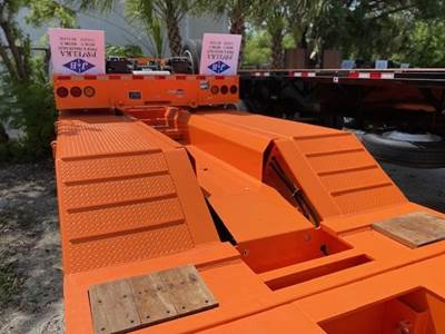 2024 Globe 55 TON EXTENDABLE W/ HYDRAULIC FLIP AXLE Lowboy Trailer For ...