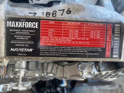 2013 2014 2015 International Maxxforce 7 Diesel Engine Double Turbo 6 ...