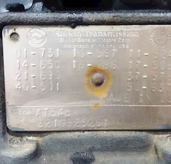Low Miles Allison AT545 Automatic Transmission / Gearbox Serial ...