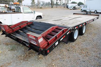 2007 Towmaster T-40 Equipment Transport Trailer Beavertail 20 Ton ...