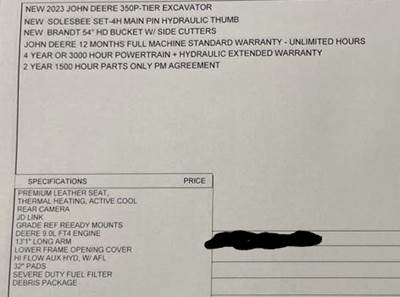 2023 John Deere 350P Excavator For Sale, 350 Hours | South, NC ...