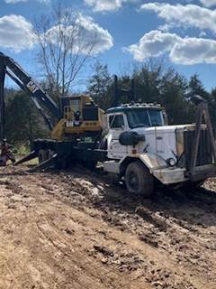 1986 Autocar Truck - 2010 Caterpillar 559 Log Loader - CSI 4400 Bucksaw ...