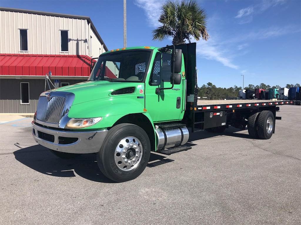 2013 International 4300 Single Axle Flatbed Truck, Maxxforce, 230HP ...