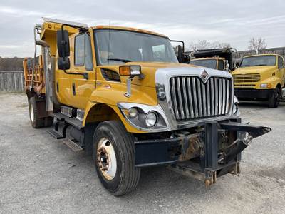 2009 International 7400 Crew Cab Dump Truck with Plow Setup For Sale ...