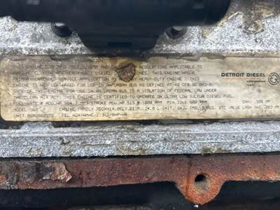 Detroit Series 60 Engine Core for a 2008 Mci J4500 For Sale | Elkton ...