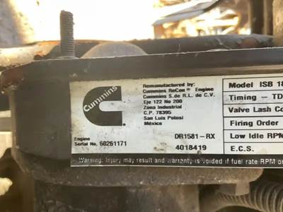 Cummins ISB Engine - 185 HP, ARR/CPL 2687 For Sale | Elkton, MD ...