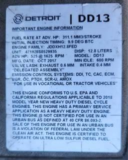 Detroit DD13 Engine for a 2018 Freightliner Cascadia 126 For Sale ...