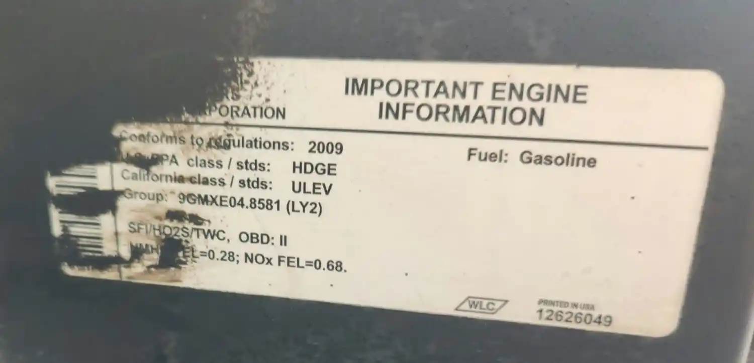 GM/Chev (HD) 4.8 Engine for a 2009 Workhorse Custom Chassis W42 For ...