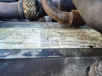 Hino J08 Engine for a 2012 Hino 268 For Sale | Elkton, MD | P-36647 ...