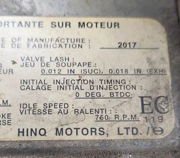 Hino J08 Engine for a 2018 Hino 268 For Sale | Elkton, MD | P-88552 ...