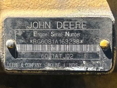 John Deere 6081 Engine - 185 HP For Sale | Elkton, MD | 6081ATJ02 ...
