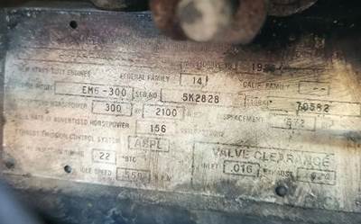 Mack EMC6 Engine for a 1985 Mack RS686LST For Sale | Elkton, MD | P ...