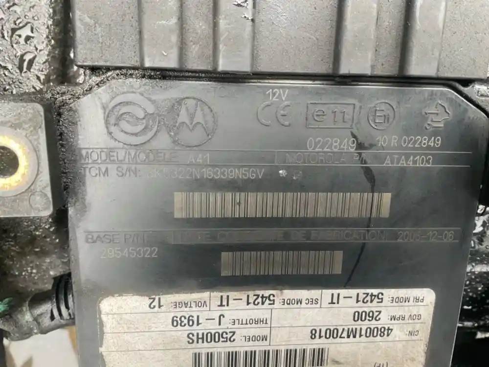Allison 2500HS Transmission Control Module (TCM) for a 2007 ...