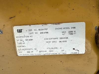 2003 Caterpillar 3196 Turbo Diesel Engine For Sale - Springville, PA ...