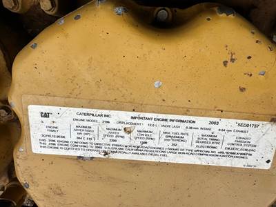 2003 Caterpillar 3196 Turbo Diesel Engine For Sale | Springville, PA ...