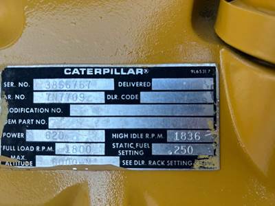 Caterpillar 3412 DI Turbo Diesel Engine For Sale, 700 Hours ...