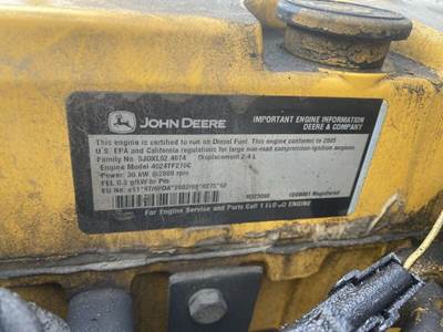 John Deere 4024TF270 Diesel Engine For Sale | Springville, PA | 2072 ...
