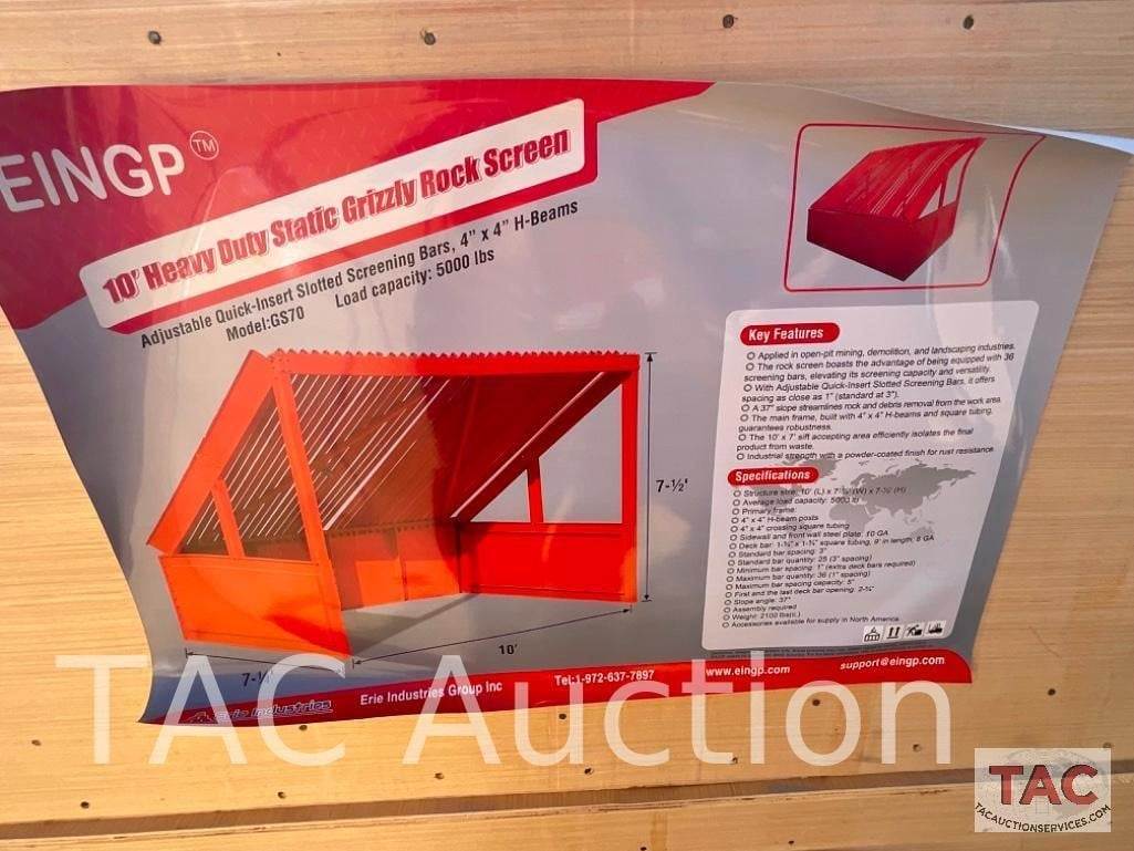 New 10ft Heavy Duty Static Grizzly Rock Screen Location: Tac Auction ...