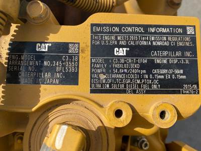 2011 Caterpillar C3.3B Engine For Sale | Miami, FL | 3535-0301211 ...