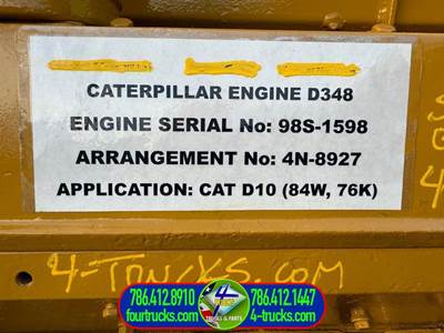1983 Caterpillar D348 Engine For Sale | Miami, FL | 7580-0227256 ...