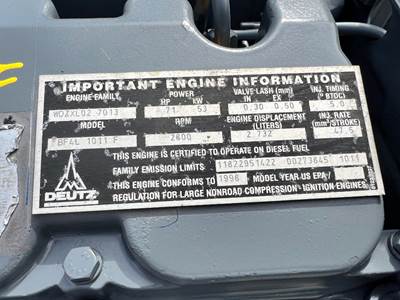 1998 Deutz BF4L1011 Engine For Sale | Miami, FL | 5570-0120233 ...
