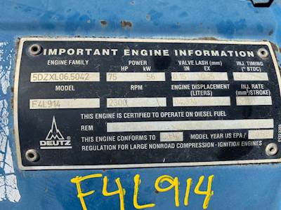 2005 Deutz F4L914 Engine For Sale | Miami, FL | 1884-0305207 ...