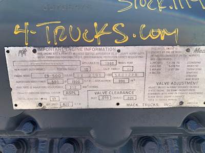 1988 Mack E9 Engine For Sale | Miami, FL | 1125-1119191 ...