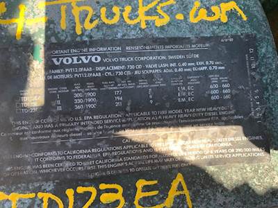 1993 Volvo TD123EA Engine For Sale | Miami, FL | 673-09261916 ...