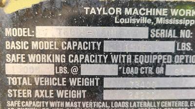 1995 Taylor TECDS-150H Container Handler / Side Loader For Sale, 4,670 ...