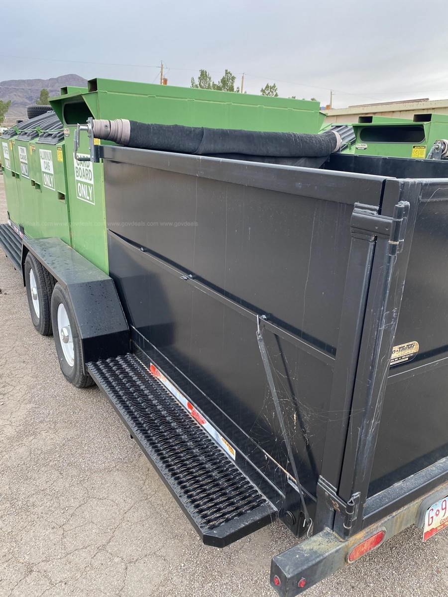 3 Lots: Pro Tainer Recycle Trailer with Tilt Bed & 6ft. Gooseneck For ...