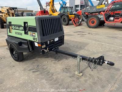 2021 Sullair 185DPQ 185 CFM Towable Air Compressor 125 PSI Diesel ...