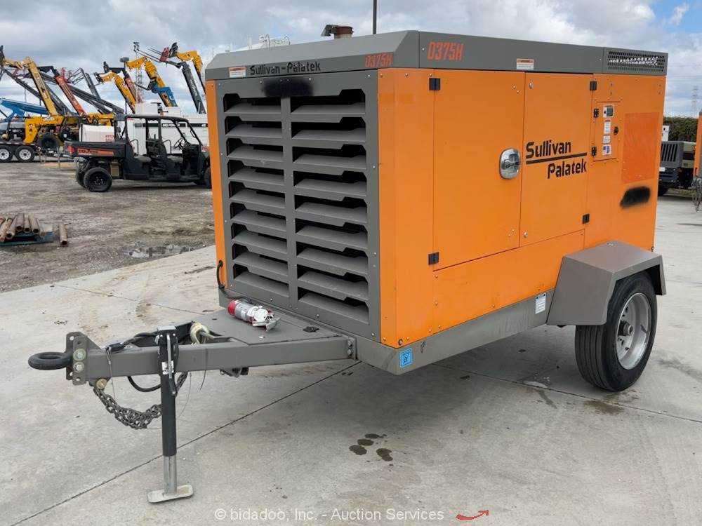 2019 Sullivan Palatek D375PHJD4 375 CFM Towable Air Compressor 150 PSI ...