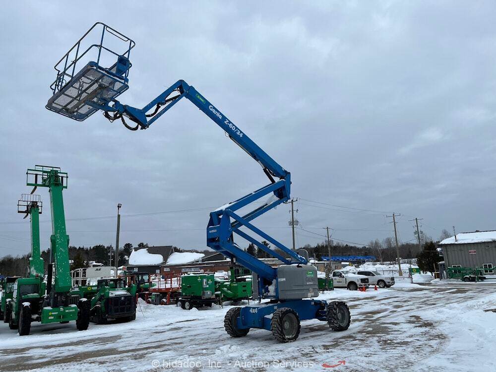 2013 Genie Z-60/34 60’ 4WD Diesel Articulating Boom Lift Man Aerial ...