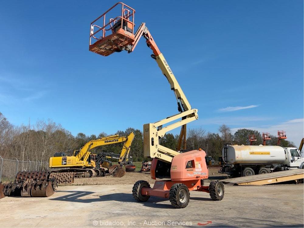 2016 JLG 450AJ 45' 4WD Diesel Articulating Boom Lift Man Aerial bidadoo ...