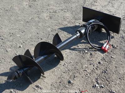 GIYI 12" Auger Earth Drill Hydraulic Mini Skid Steer Attachment bidadoo ...