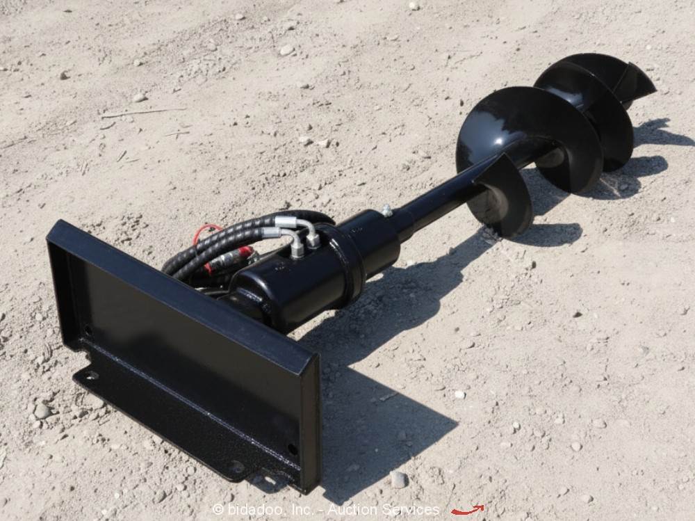 GIYI 12" Auger Earth Drill Hydraulic Mini Skid Steer Attachment bidadoo ...