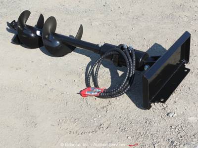 GIYI 12" Auger Earth Drill Hydraulic Mini Skid Steer Attachment bidadoo ...